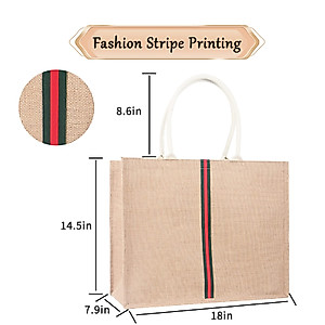 Bluenut Jute-Tote-Shopping-Bags-Burlap-Women-Reusable-Grocery-Market-Bags-Tote-Woven-Large-Shoulder-Bag-with-Handle-Straw-Bag-Gifts-for-Beach-Pool