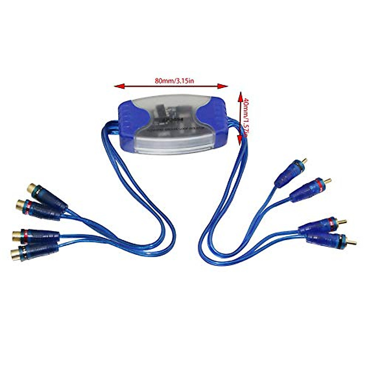 FAMKIT 4-Channel Ground Loop Isolator for Clear Car & Home Audio