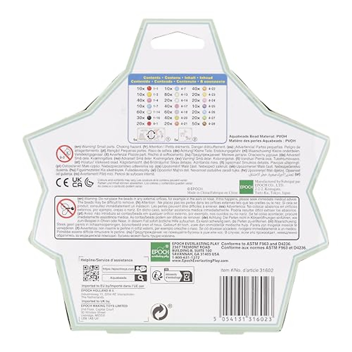 Aquabeads Arts & Crafts Star Friends Theme Bead Refill with Over 600 Beads and Templates, Multicolored