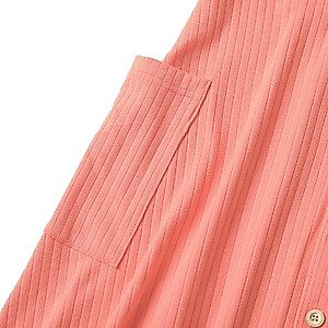 IFFEI Mommy and Me Dresses Matching Set Solid Front Button Family Matching Sleeveless Dresses with Headband and Pockets 3-6M Cora