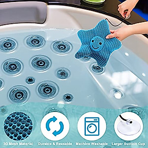 U-OONSE Hot Tub Scum Absorber Reusable Hot Tub Oil Absorbing Sponge, Spa Defoamer for Bathtub, Hot Tub Scum Preventer Accessories Pool Scum Absorber…