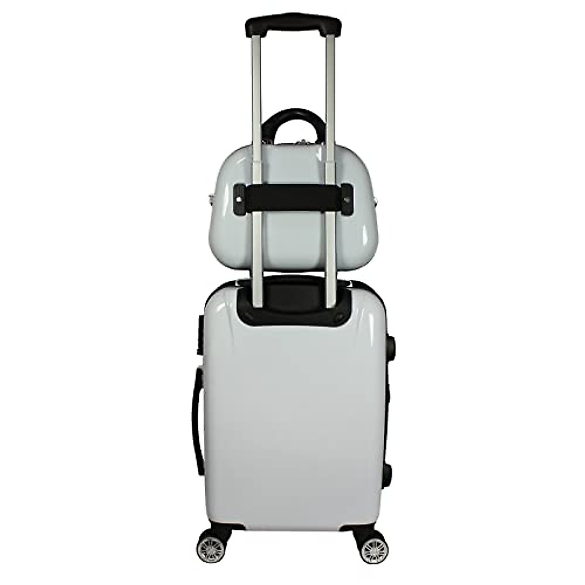 World Traveler Butterfly Polycarbonate Hardside Expandable Spinner Luggage with Enhanced Wheel System, 2-Piece Carry-On Set