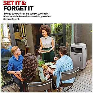 Honeywell 500 CFM Indoor Outdoor Portable Evaporative Cooler, Fan, & Humidifier with Remote Control