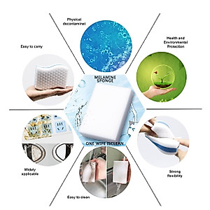 Mrs Shine, 4 X Stronger, Magic Eraser Sponge, 8-Pack,Cleaning Sponge, Multi-Purpose Power Scrub, Household Cleaning, Cleaning Pad Office & Industries. Boat Scuff Eraser, Esponja, Cleaning Brush, Bath