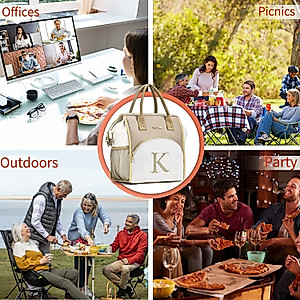 Personalized Lunch Bag for Women, Reusable Insulated Lunch Box Gift for Friend Large Wide-Open Water Resistant Adult Cooler Tote Bag for Work, Travel, Picnic - Printed M