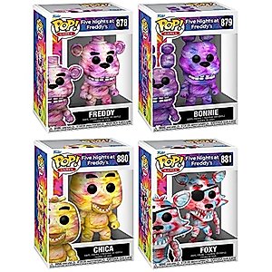 Funko Pop-Games: Five Nights at Freddy's Tie Dye Collectors Set- Bonnie, Chica, Foxy, and Freddy