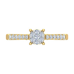 0.30 Carat Prong Set Diamond Engagement Ring in 14K Yellow Gold (Ring Size 7)