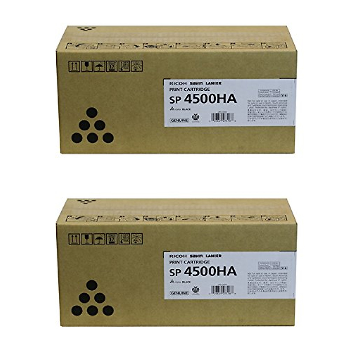 Ricoh 407316 High Yield Print Cartridge 2-Pack for SP 4510DN, SP 4510SF