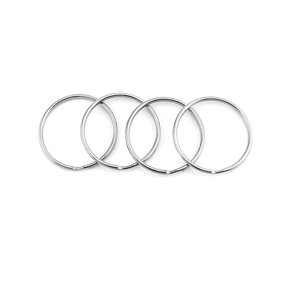 QWORK Key Ring, Set of 20, 2 Inch Large Open Key Ring - Sturdy Key Chain Ring for Keychain and Crafts