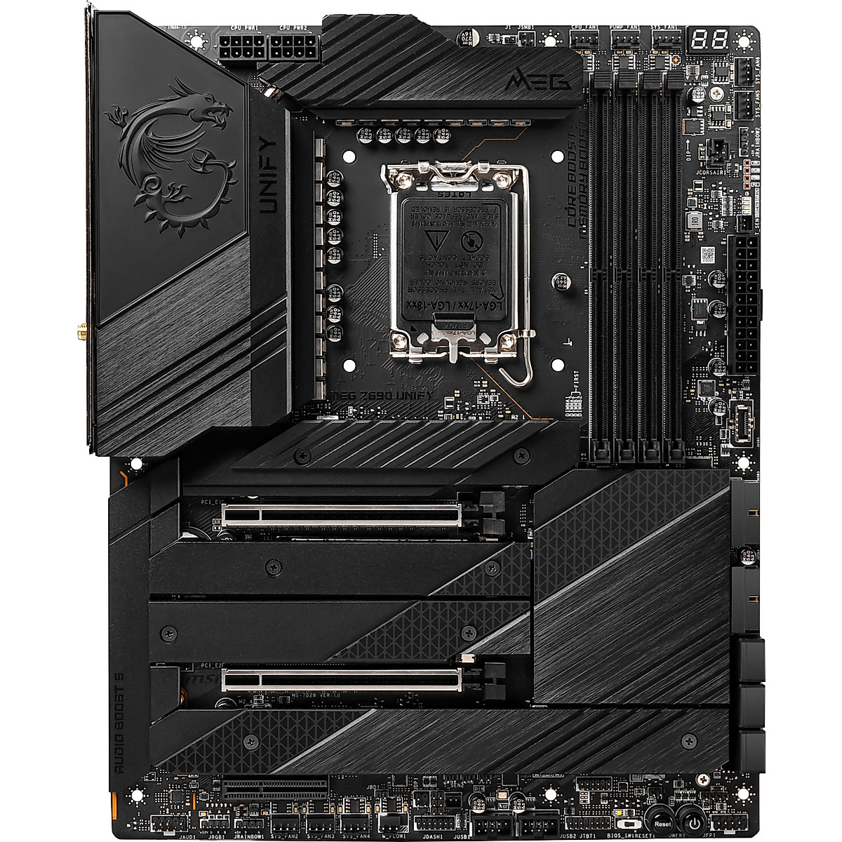 MSI MEG Z690 Unify Gaming Motherboard (ATX, 12th Gen Intel Core, LGA 1700 Socket, DDR5, PCIe 5, Dual 2.5G LAN, M.2 Slots, Wi-Fi 6E)