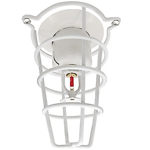 Happy Tree (2 Pack) White Fire Sprinkler Head Guard Cover for Both 1/2" & 3/4" Sprinkler Head 6" Deep Cage