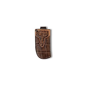 Ariat Vertical Knife Sheath Crocodile Print, Brown