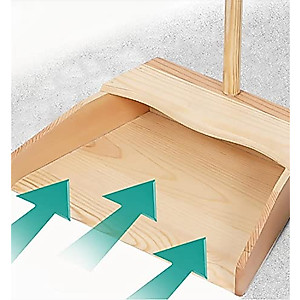 LYSLDH Sweeping Broom, Pig Bristles, Broom and Dustpan Set, Household Broom Combination, Soft Hair Sweeping Hair