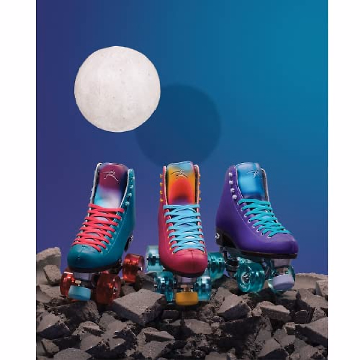 Riedell Orbit Roller Skate - Outdoor Womens Quad Roller Skate | Ultraviolet | Size 8