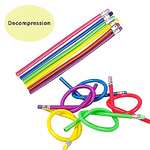 36 PCS Flexible Bendy Pencils,Colorful Soft Pencils with Erasers,Magic Bendable Pencils for Kids Gifts and Reward