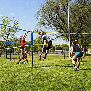 Park & Sun Sports Tri-Ball Volleyball: Portable Outdoor 3-Way Net System, Professional Series