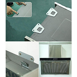 mkki Wall Mount Range Hood Hook Hanger Plate,Universal Metal Wall Mount Iron Hook Hanger Plate Connector for Range Hood (A)