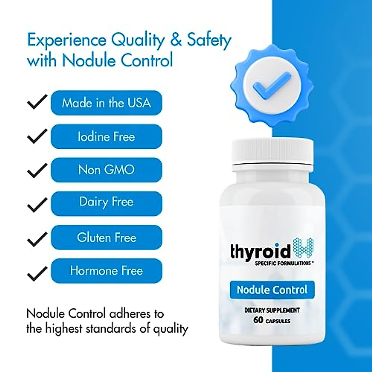 Nodule Control - Doctor Formulated Natural Thyroid Nodule Control Supports The Body to Help Reduce Thyroid Nodules -w/Spirulina, Boswellia, Turmeric, Inositol, Selenium, Prunella