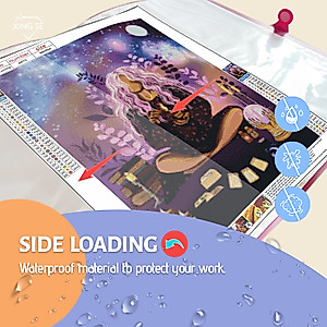 XINGSE A3 Art Storage Book A3 Diamond Painting Kit Storage Book Diamond Art Storage Room, 30 Inside Pages Suitable for Multiple Sizes