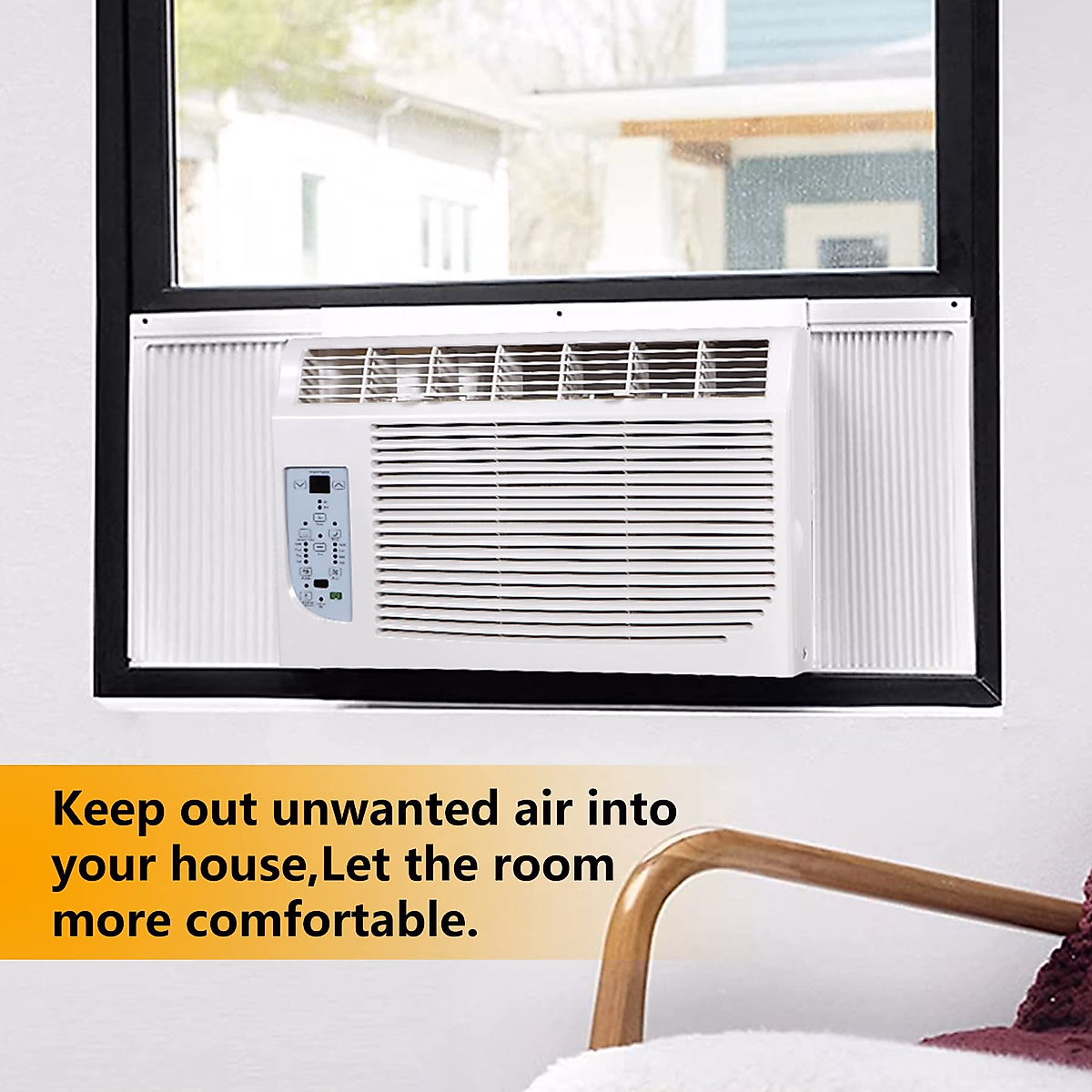 LBG Products Window Air Conditioner Side Panel and Frame Set,AC Accordion Filler Kit,Fits Most 10000BTU Window Air Conditioners