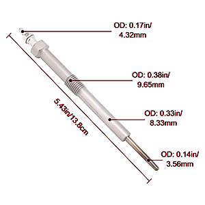 12639701 Diesel Glow Plugs 9G for Duramax LLY LML LMM Chevy&GMC LBZ LGH 6.6L, 2006 2007 2008 2009 2010 2011 2012 2013 2014 2015 2016 Silverado, Savana, Sierra, Express Replaces# 97364968