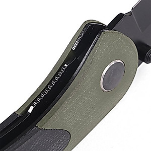 COOL HAND 6001GB-BS 3'' 440SS Steel Blade G10 Handle Liner Lock Pocket Knife, Black