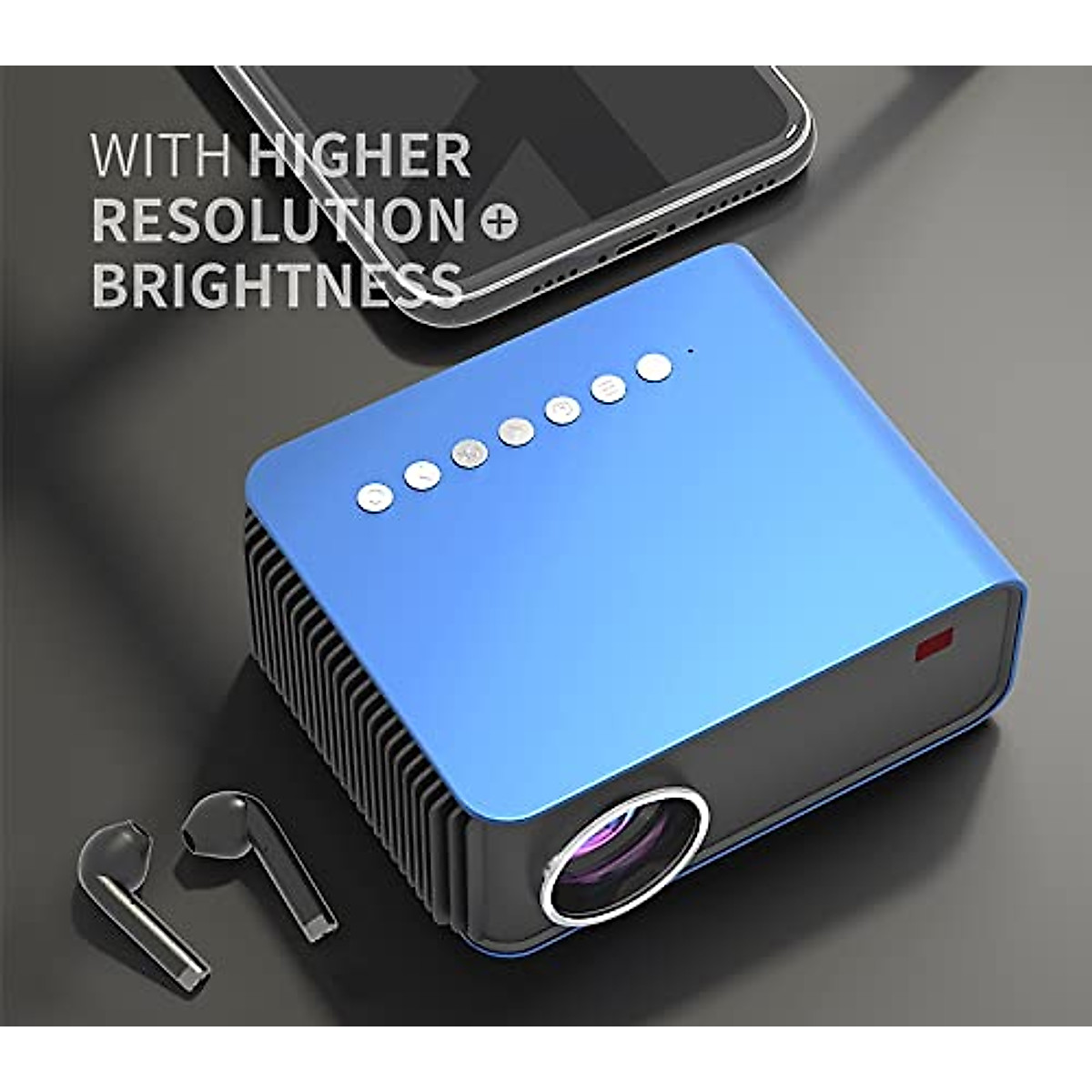 GXBPY T4 Mini Projector 3600 Lumens Support Full 1080P LED Proyector Big Screen Portable Home Theater Smart Video Beamer (Color : Black)