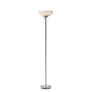 Adesso 5120-22 Metropolis 300W Torchiere, Floor Lamp, Chrome Finish