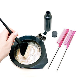 Allegro Combs XL Pintail Rat Tail Combs Parting Combs Metal Tail Foiling Combs Pin Combs 2 Pc. (PINK)