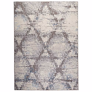 Home Dynamix Venice Cameo Contemporary Modern Abstract Area Rug 5'3"x7'3" Gray Blue