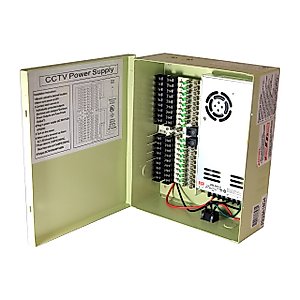 18 Output 29 Amp 12V DC CCTV Distributed Power Supply Box for Security Camera, UL Listed