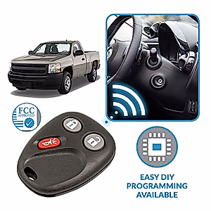 Keyless2Go Replacement for Keyless Entry Car Key Vehicles That Use 3 Button LHJ011-2 Pack