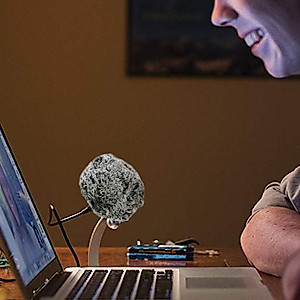 Microphone Windscreen - Furry Windscreen Muff Wind Cover Custom Fit for Shure MV5 Condenser Microphone