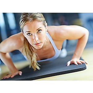 Extra Thick Yoga Mat, 5/8 Inch (16 mm) with No Stick Ridge - Non-Slip Grip Foam Cushion Aid with Carrying Strap for Workouts or Physical Therapy