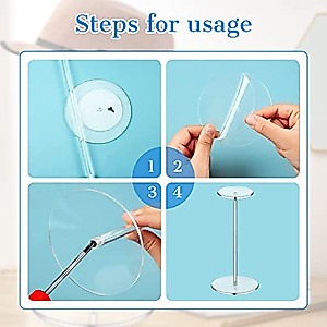 2 Pack 12 Inch Clear Acrylic Hat Stands for Display, Hat Display Rack Holder with Round Base