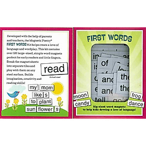 Magnetic Poetry - First Words Kit - Words for Refrigerator - Write Poems and Letters on The Fridge - Made in The USA