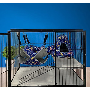 FULUE Ferret Rat Critter Nation Cage Accessories,Ferret Rat Hammock Set Hanging Bed Tent Tunnel for Any Small Animal Bedding