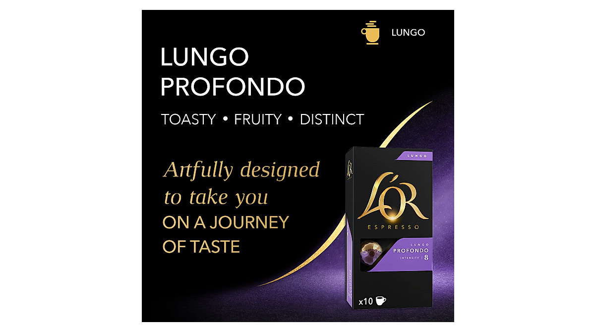 L'OR Profondo Lungo Espresso Capsules - 50 Count