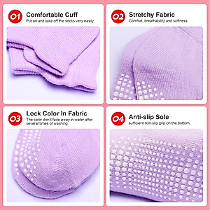 HYzgb Toddler Girls Socks 3T-4T-5T with Grippers 12 Pairs Cotton Little Kids Non Slip Ankle Socks for Toddler Kids 3-4-5 Years Old All Seasons Wearing (Bright Candy Colors)