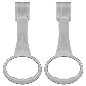 ibasenice Baby Pull up Rings, Baby Standing Walker Crib Tool Ring Pair of Universal Ring Baby playpen Crib Hook Baby Toy Bed Ring Help Baby Stand Ring Walking Training Tool Gray