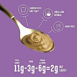 Lakanto Sugar Free Cookie Butter Sunflower Spread - Sweetened with Monk Fruit Sweetener, Keto Diet Friendly, 3 Net Carbs, Vegan, Non GMO, Sandwiches, Toast, Smoothies, Cereal, Oatmeal, More - 10 oz