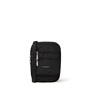 Baggallini womens Rfid Journey Crossbody cross body handbags, Black/Sand, One Size US