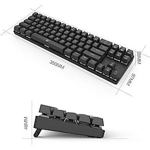 DREVO Calibur 60% Mechanical Gaming Keyboard RGB Backlit Wireless Bluetooth 4.0 and USB Wired 71 Key Compact TKL Red Switch