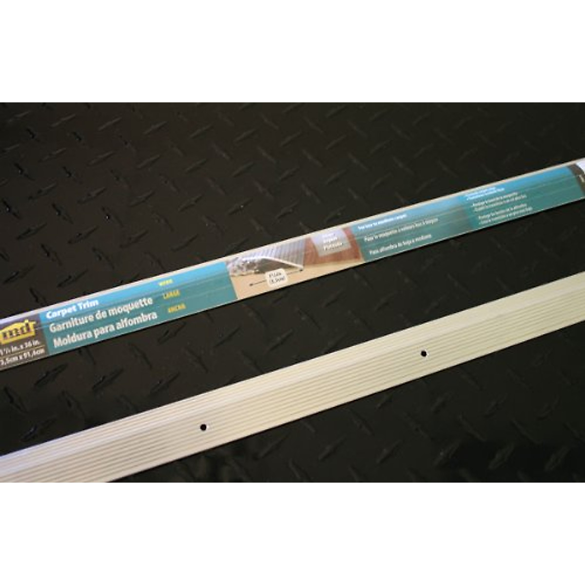 M-D Building Products 78071 Fluted 1-3/8-Inch by 36-Inch Carpet Trim, Silver