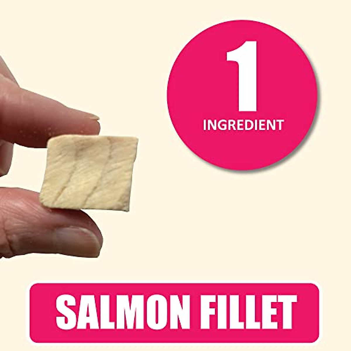 Whole Life Pet Just One Salmon - Cat Treat Or Topper - Human Grade, Freeze Dried, One Ingredient - Protein Rich, Grain Free, Made in The USA
