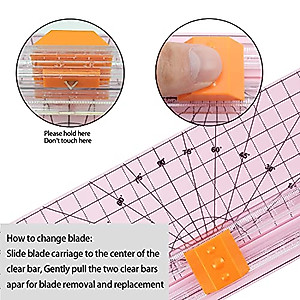 Rayson RC4000P-US Paper Cutter Trimmer, A4 Size (12 inch) Paper Cutter for Coupon, Craft Paper and Photos (Light Pink)