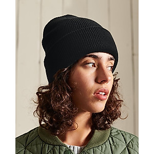 Camptrace Beanie Hat for Women Men Slouchy Beanies Womens Winter Hats Knit Cuffed Warm Ski Caps Black
