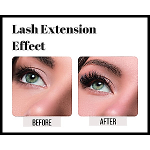 FARMASi Zen Extension Lash Mascara, Intense Length, No Flaking, No Smudging, No Clumping, Volumizes & Separates Lashes, Fuller Longer and Thicker Lashes, Blackest Black, 0.27 fl. Oz / 8 ml