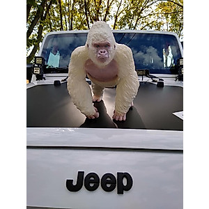 RECUR Gorilla King Kong Toys 11.8" [Largest Size] Albino Gorilla Toys Action Figure Rampage Gorilla Animal Figurine Hand-Painted Wild Ape Figure Gift for Collectors Girls Boys Age 3+