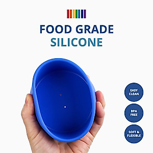 BLUE GINKGO Silicone Stacking Cups – Nesting & Sensory Stacking Toy for Toddlers | Open-Ended Montessori Toy with 5 Cups (Vibrant Colors)